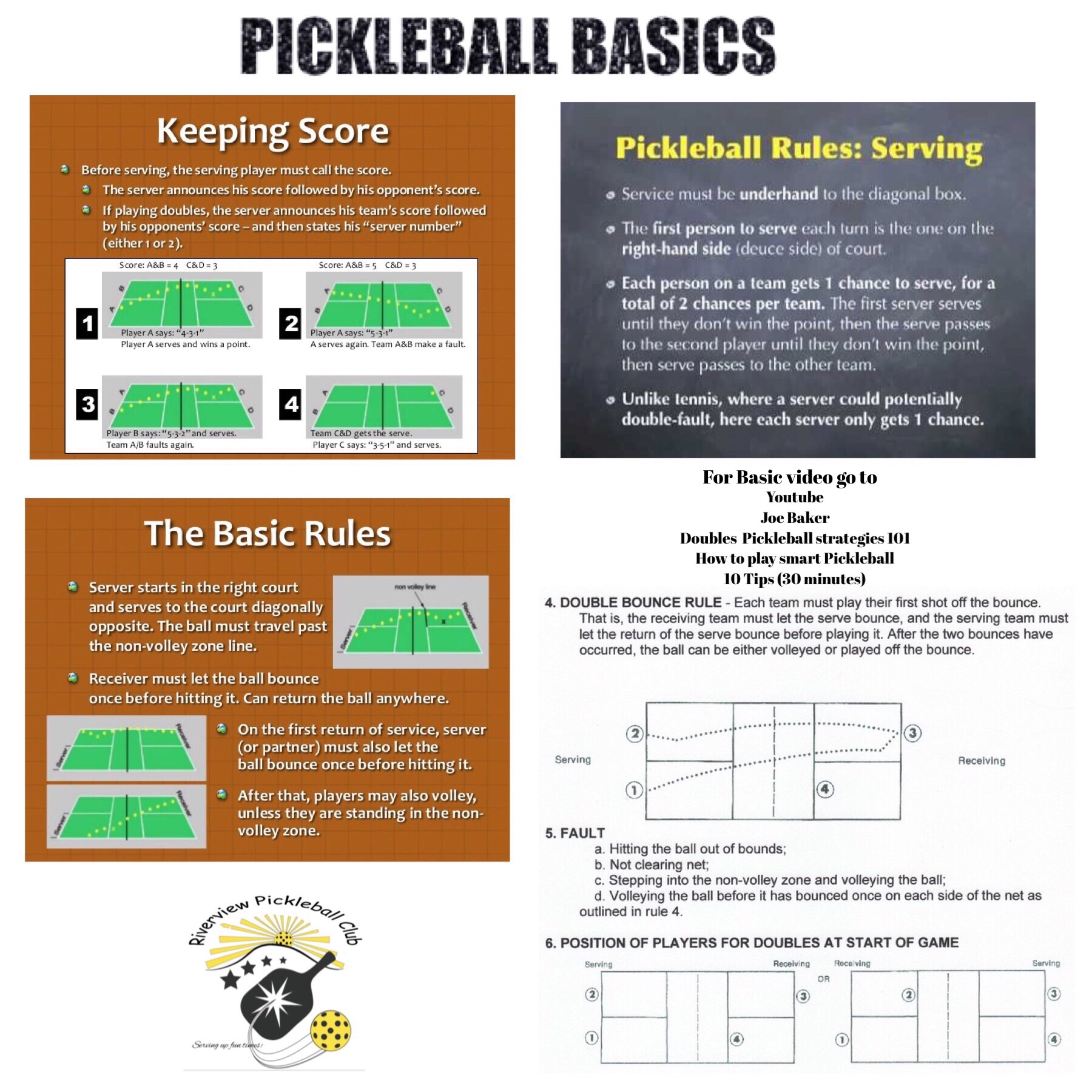 How to play Pickleball – Riverview Pickleball Club
